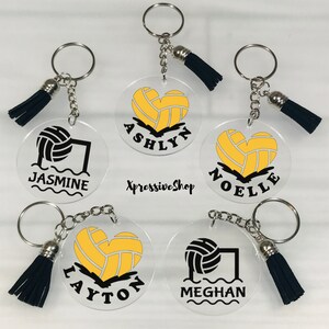Personalized Water Polo Keychain, Water Polo Bag Tag, Water Polo Team ...