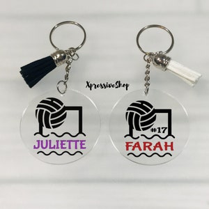 Personalized Water Polo Keychain, Water Polo Bag Tag, Water Polo Team ...