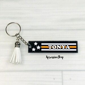 Personalized Thin Orange Line Gift, Thin Orange Line Keychain, Search ...
