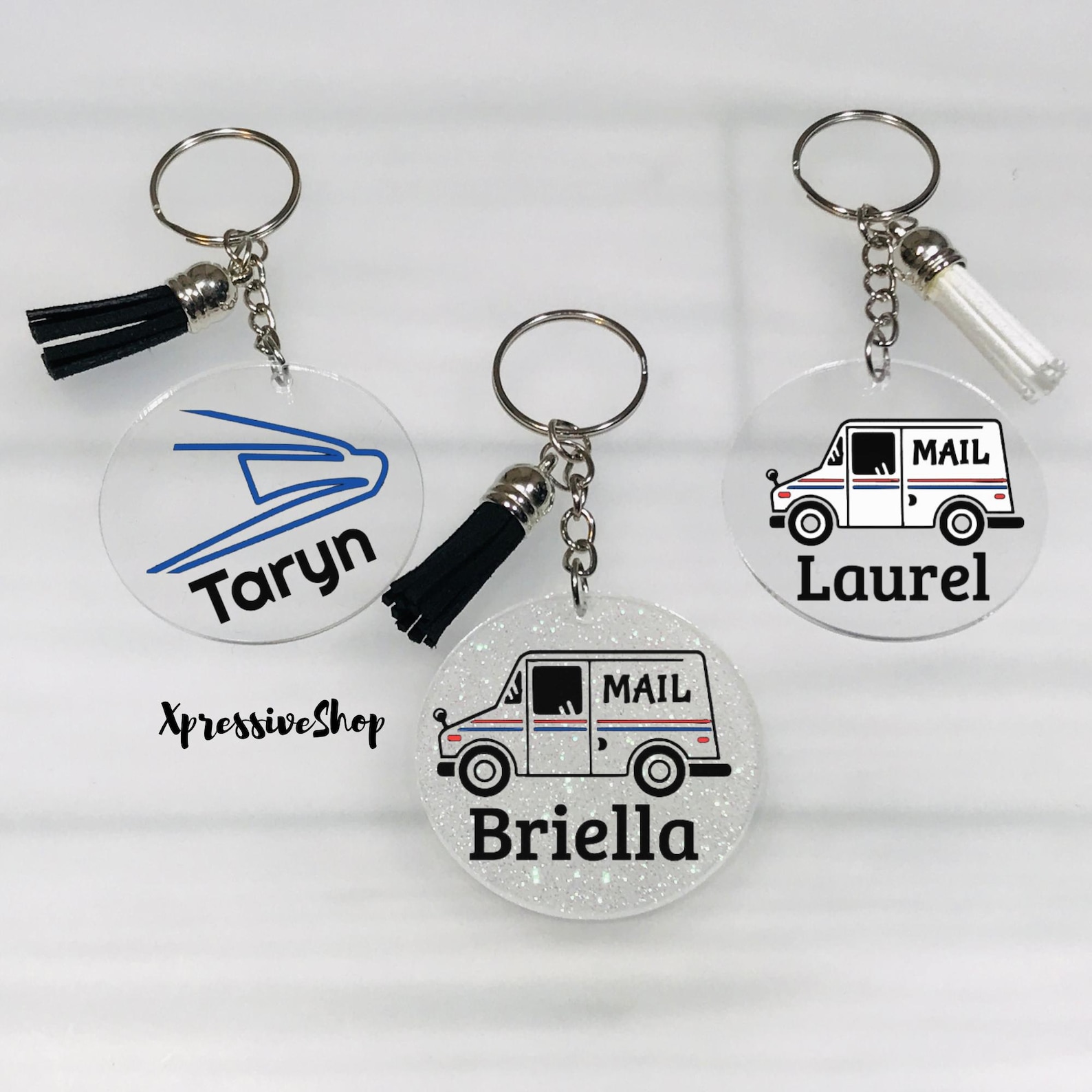 Personalized Mail Truck Keychain | Custom USPS Letter Carrier Gift ...