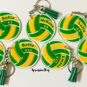 Personalized Volleyball Keychain: Custom Volleyball Player Team or ...