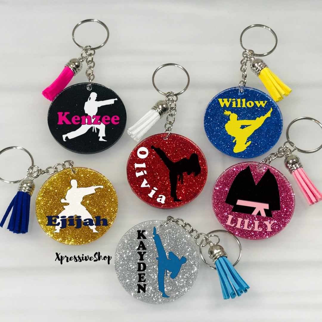 Personalized Martial Arts Keychain, Karate Keychain, Karate Gift ...