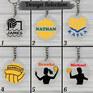 Personalized Water Polo Keychain, Water Polo Bag Tag, Water Polo Team ...
