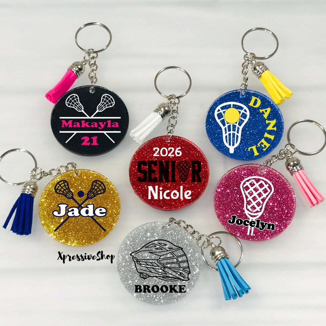 Personalized Lacrosse Keychain, Lacrosse Team Gift, Lacrosse Gear Tag ...