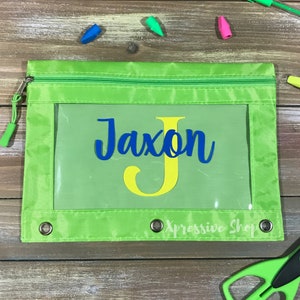 Personalized Monogram Name Pencil Pouch for Kids | Crayon Bag Case ...