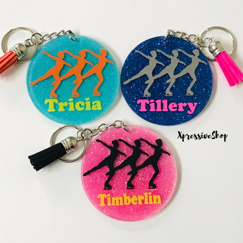 Personalized Figure Skating Keychain | Ice Dancer |synchro & Skate ...