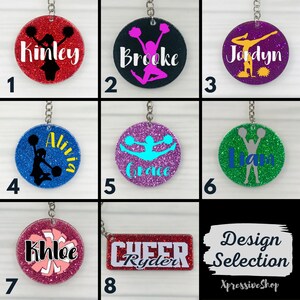 Personalized Cheerleader Keychains Cheer Backpack Tag Cheer Team Cheer ...