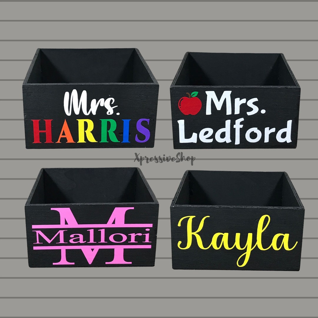 Personalized Paper Clip Holder Teacher Desk Organizer - Etsy