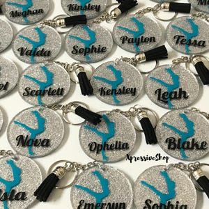 Personalized Gymnast Keychain, Gymnastic Dancer, Gymnast Keychain ...