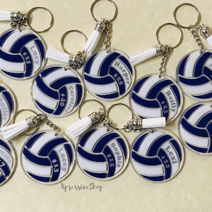 Personalized Volleyball Keychain, Volleyball Bag Tag, Volleyball Coach ...