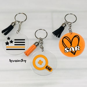 Personalized Thin Orange Line Gift, Thin Orange Line Keychain, Search ...