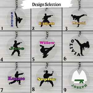 Personalized Martial Arts Keychain: Karate, Judo, Jiu Jitsu Taekwondo ...