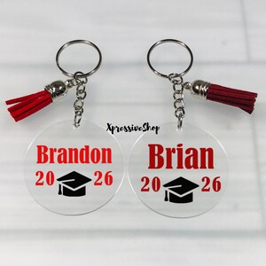 Personalized Graduation Keychain, Class of 2026 Keychain, 2026 Graduate ...
