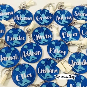 Personalized Cheerleader Keychains | Cheer Backpack Tag| Cheer Team ...