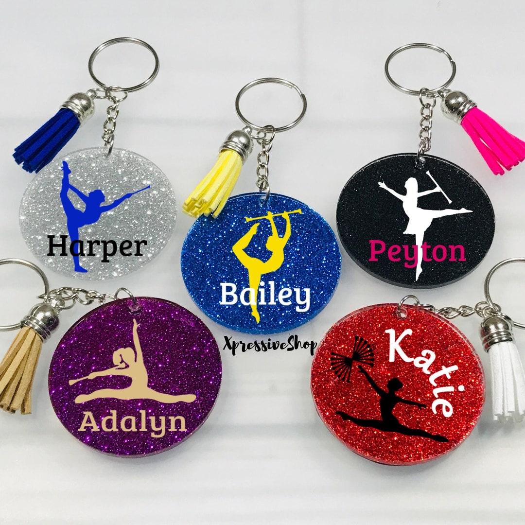 Personalized Glitter Baton Keychain: Majorette & Baton Twirler Bag Tag ...