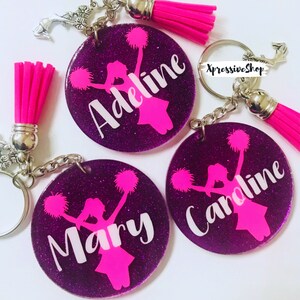 Personalized Cheerleader Keychains Cheer Keyring With Tassel - Etsy