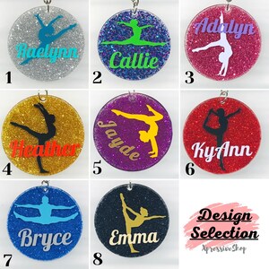 Personalized Gymnast Keychain Gymnastic Dancer Gymnast - Etsy