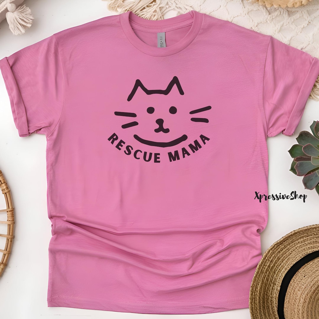 Rescue Mama Cat Shirt - Cat Lover Shirt - Animal Rescue Gift - Cat ...