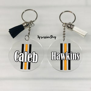 Personalized Thin Orange Line Gift, Thin Orange Line Keychain, Search ...