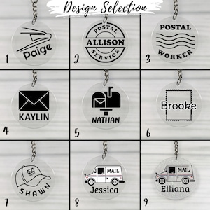 Personalized Postal Service Keychain, Postal Worker Gift Keychain, Post ...