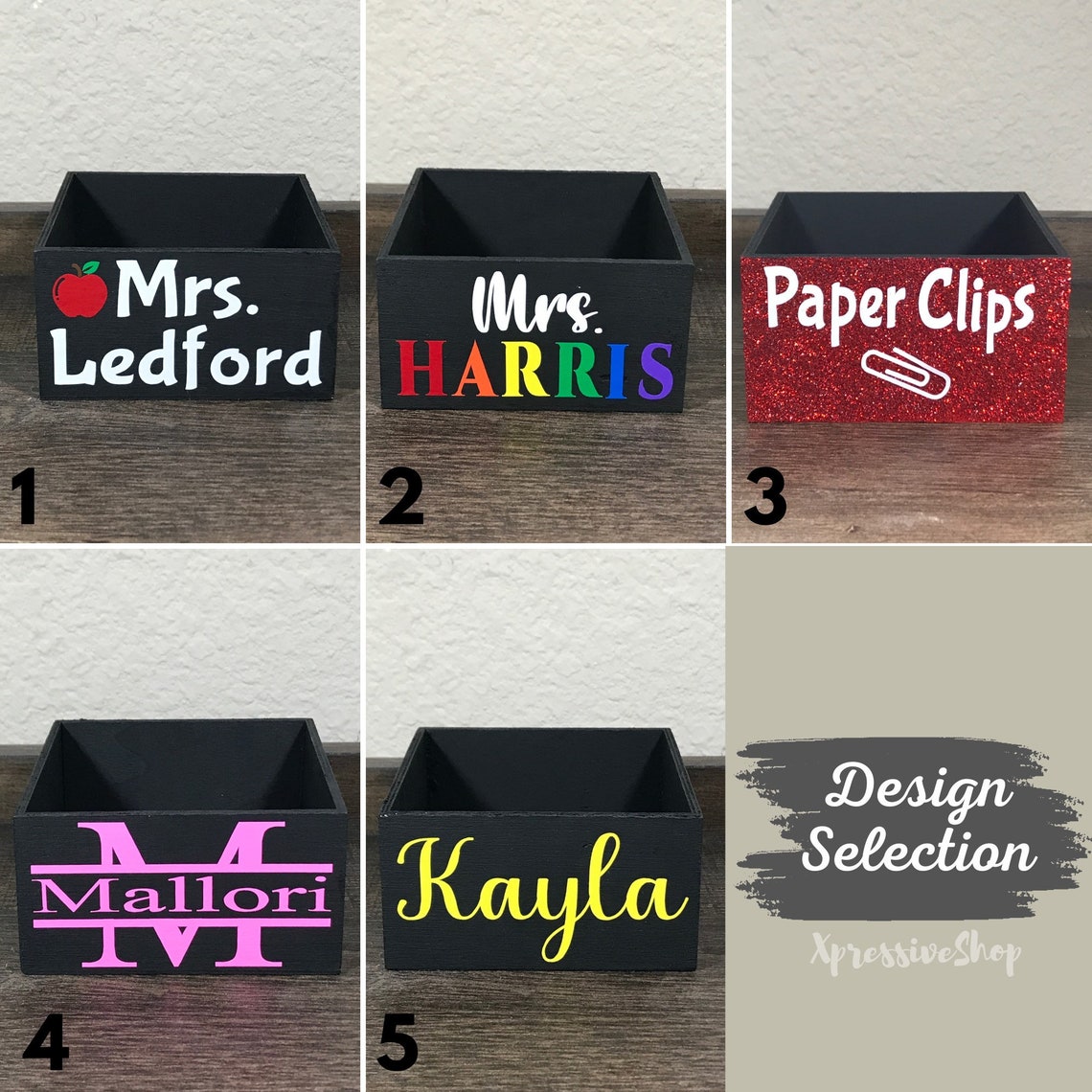 Personalized Paper Clip Holder Teacher Desk Organizer - Etsy