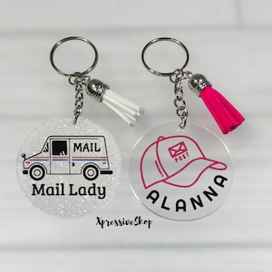 Personalized Postal Service Keychain, Postal Worker Gift Keychain, Post ...