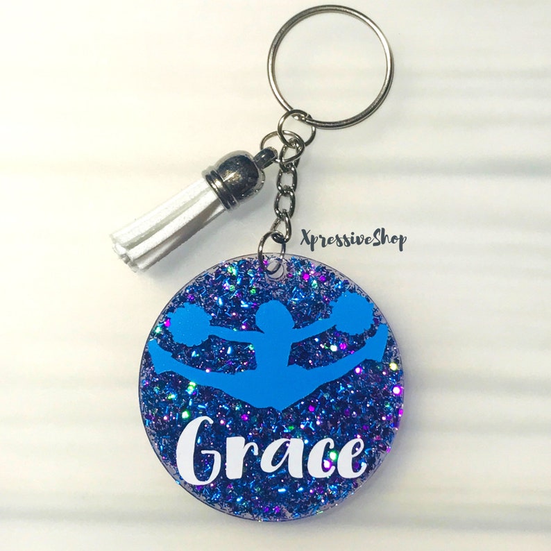 Personalized Cheerleader Keychains Cheer Keyring With Tassel - Etsy
