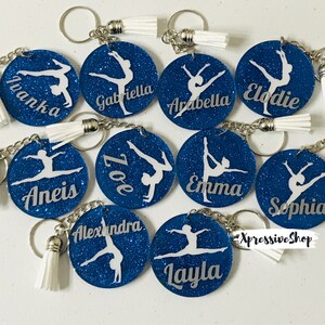 Personalized Gymnast Keychain, Gymnastic Dancer, Gymnast Keychain ...