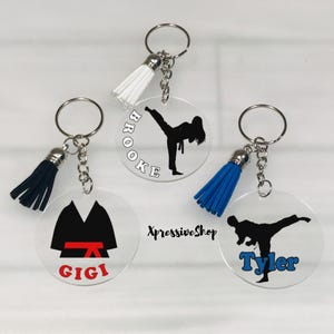 Personalized Martial Arts Keychain: Karate, Judo, Jiu Jitsu Taekwondo ...