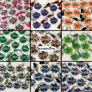 Personalized Cheerleader Name Keychains | Dance Keychain | Cheer ...