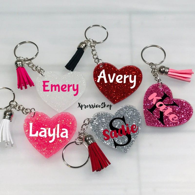 Heart Keychain - Etsy
