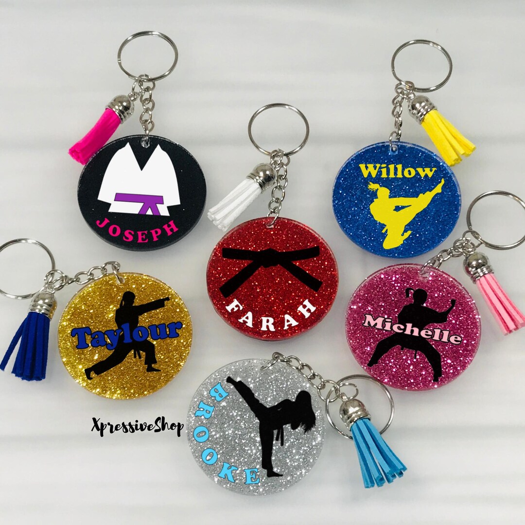 Personalized Martial Arts Keychain: Handmade Karate, Judo, Taekwondo ...