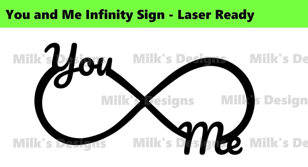 You and Me Infinity Sign - Laser Ready - Etsy