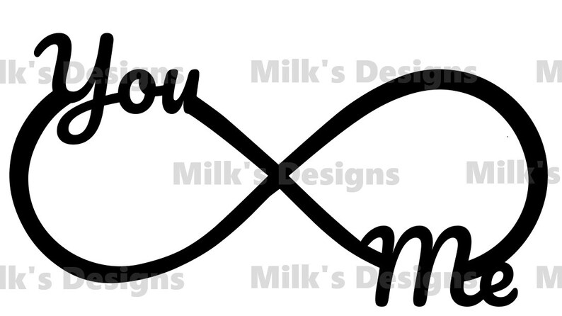 You and Me Infinity Sign - Laser Ready - Etsy