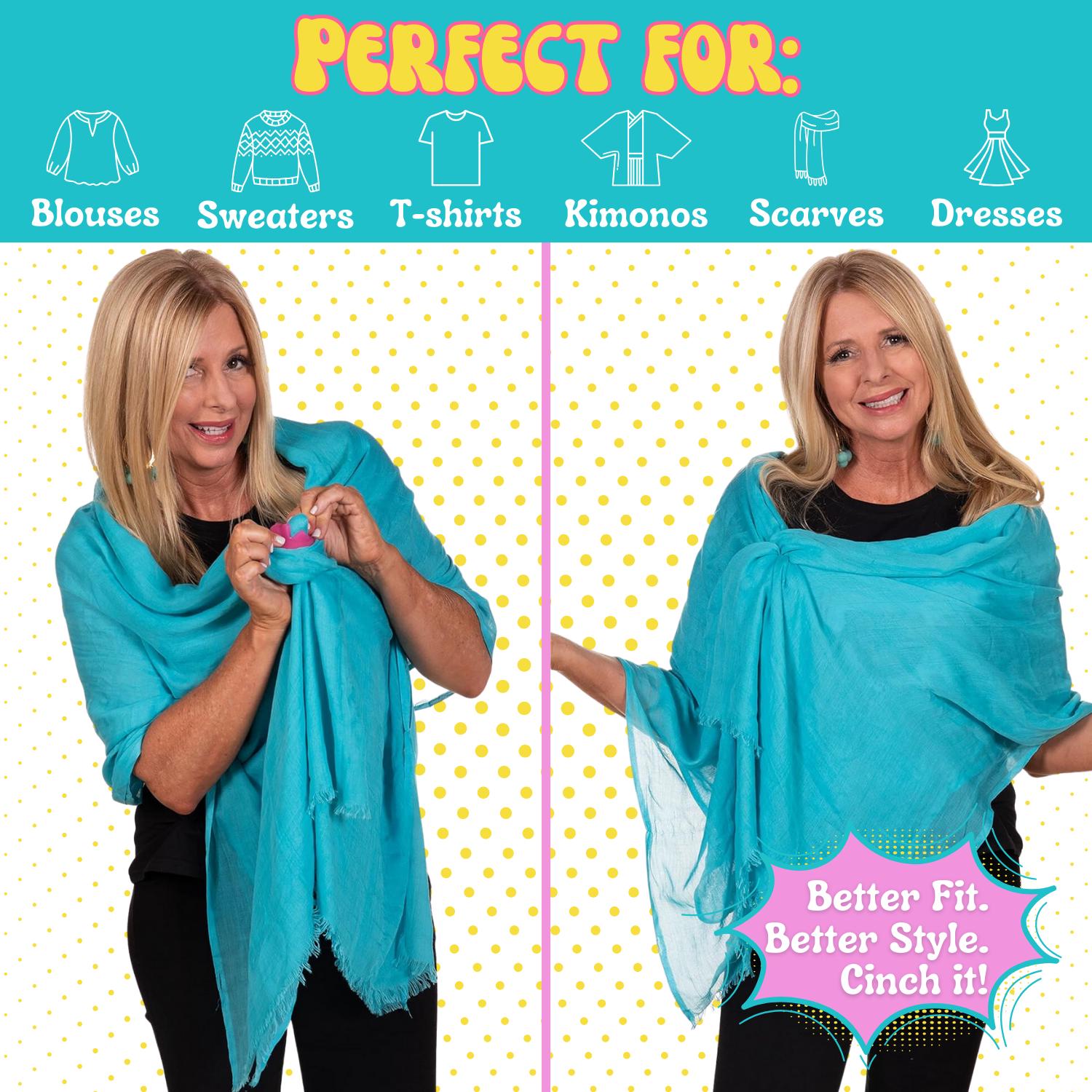 Cinch It! Clothing Cinch Clips 2 Pack - Hidden Dress Clasp & Tshirt ...