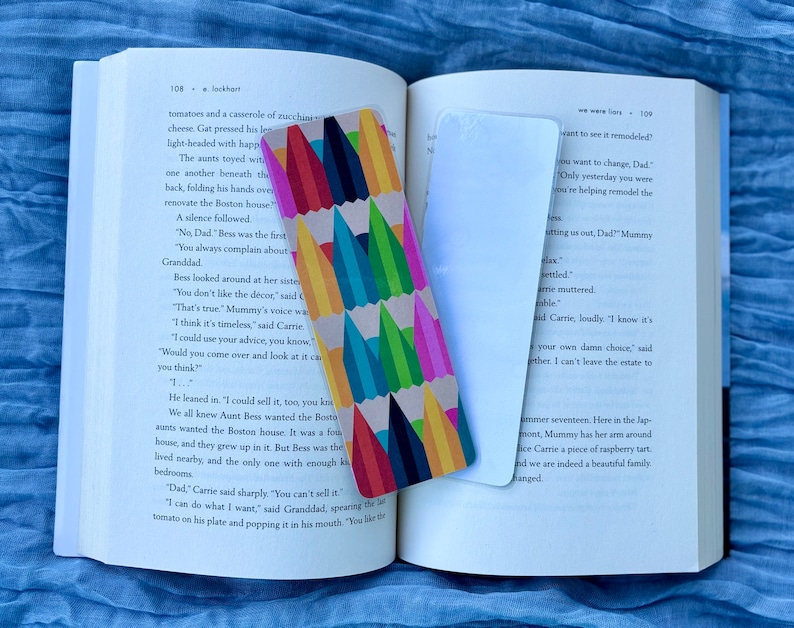 Back to School Paper Bookmark, Laminated, Fun School Supplies Pattern, Perfect for Kids - Etsy