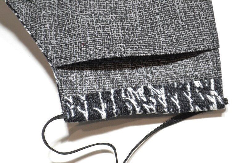 Black Script Mask 3 Layer Nose Wire Handwriting | Etsy