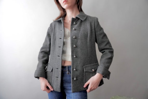 1960s wool military style jacket | 1960s wool jacket … - Gem