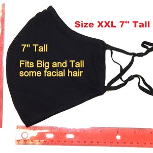 3 Pack Thick Cotton Black Easy Breathing All Size Large XL XXL JUMBO 3D ...