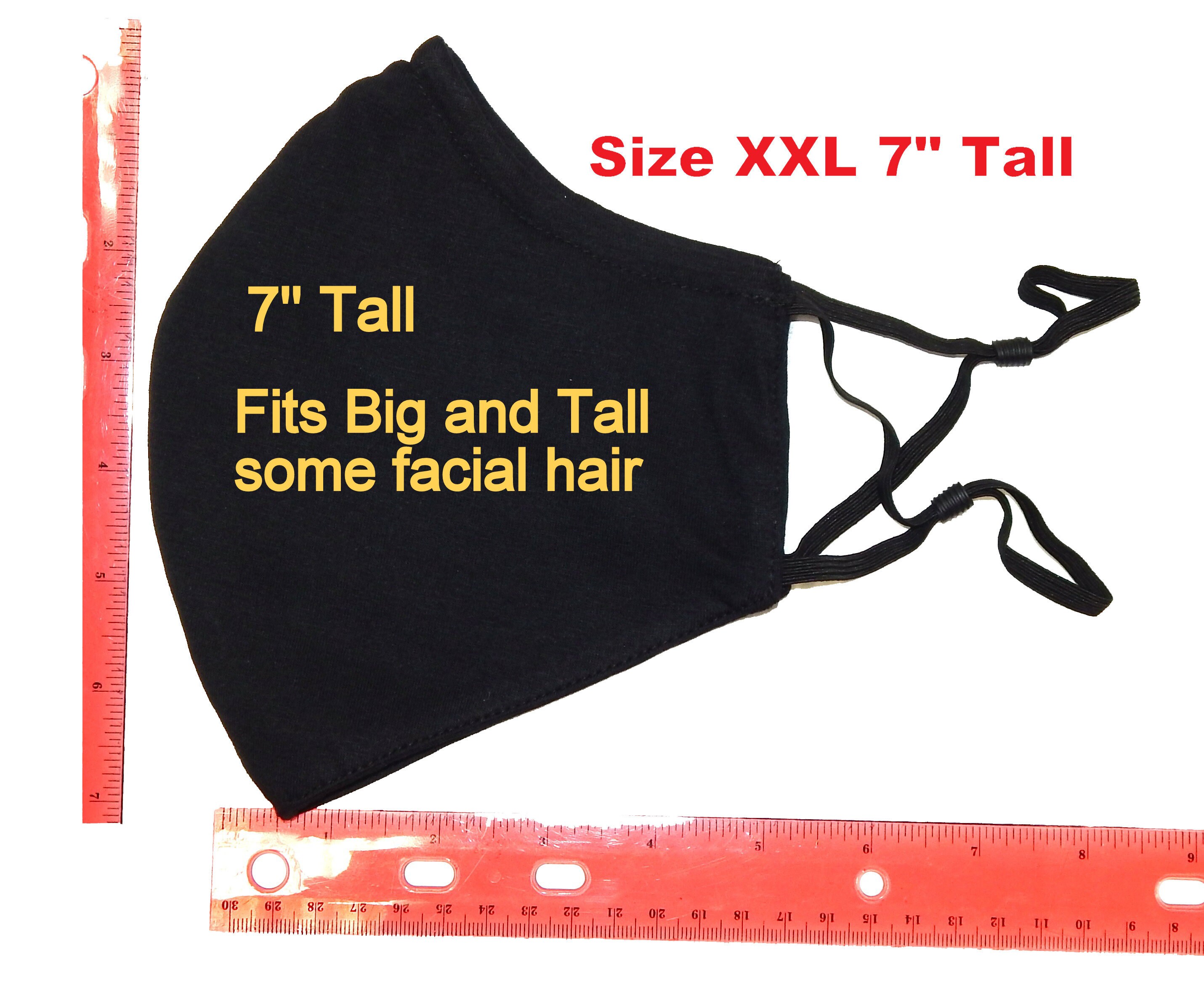 XXL Extra Large Big and Tall Beard Face Mask 3 Layers Men - Etsy