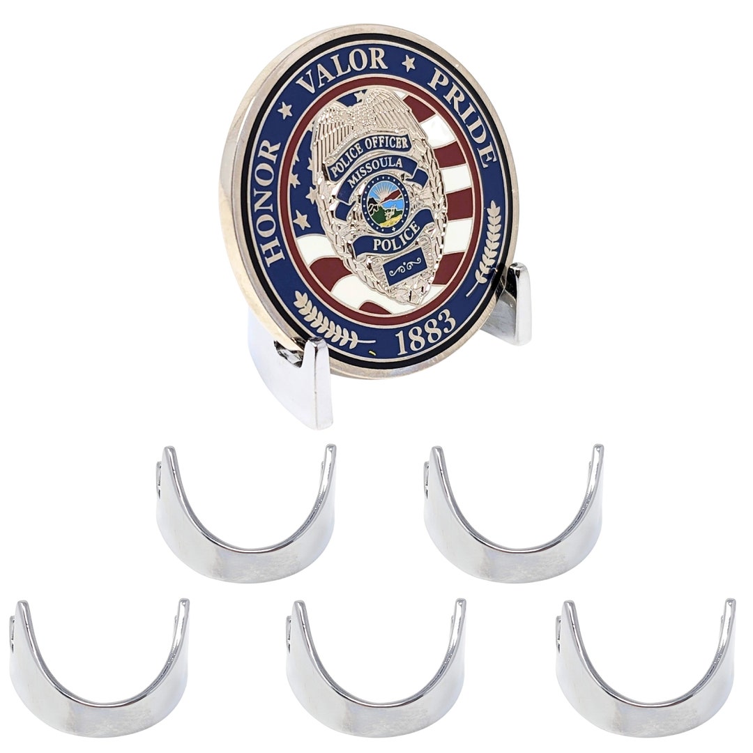 U.S. Vet. Business Military/leo Silver Challenge Coin Stand .4 Oz Solid ...