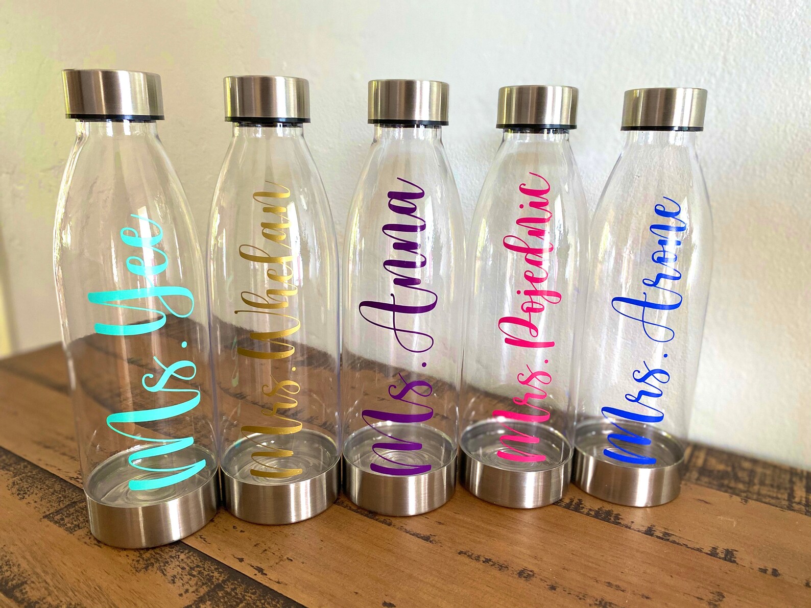 Clear Personalized Water Bottle Custom Name Water Bottle Etsy Israel Clear Personalized Water Bottle Custom Name Water Bottle Etsy Israel