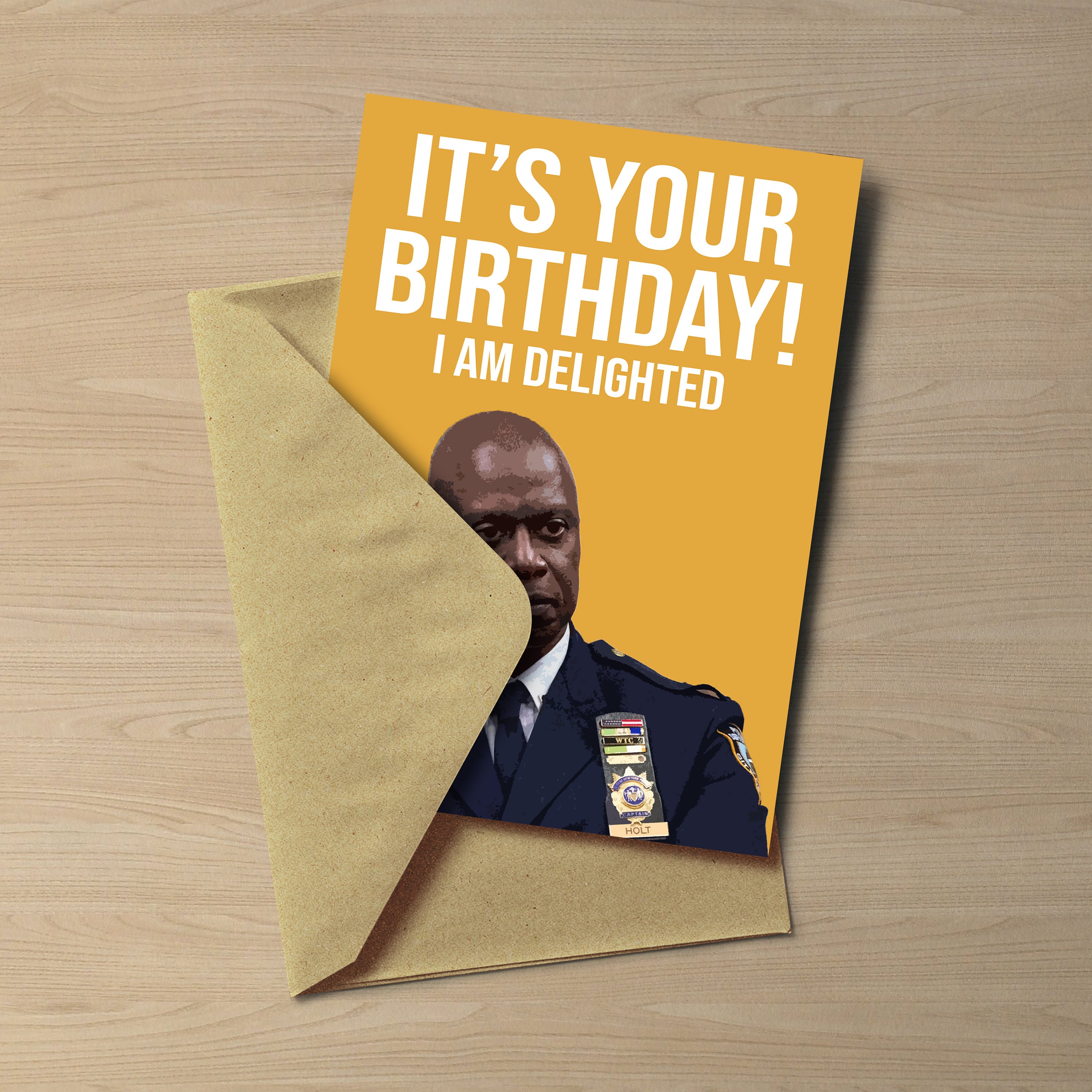 Captain Holt Birthday Card I Am Delighted Brooklyn Nine - Etsy
