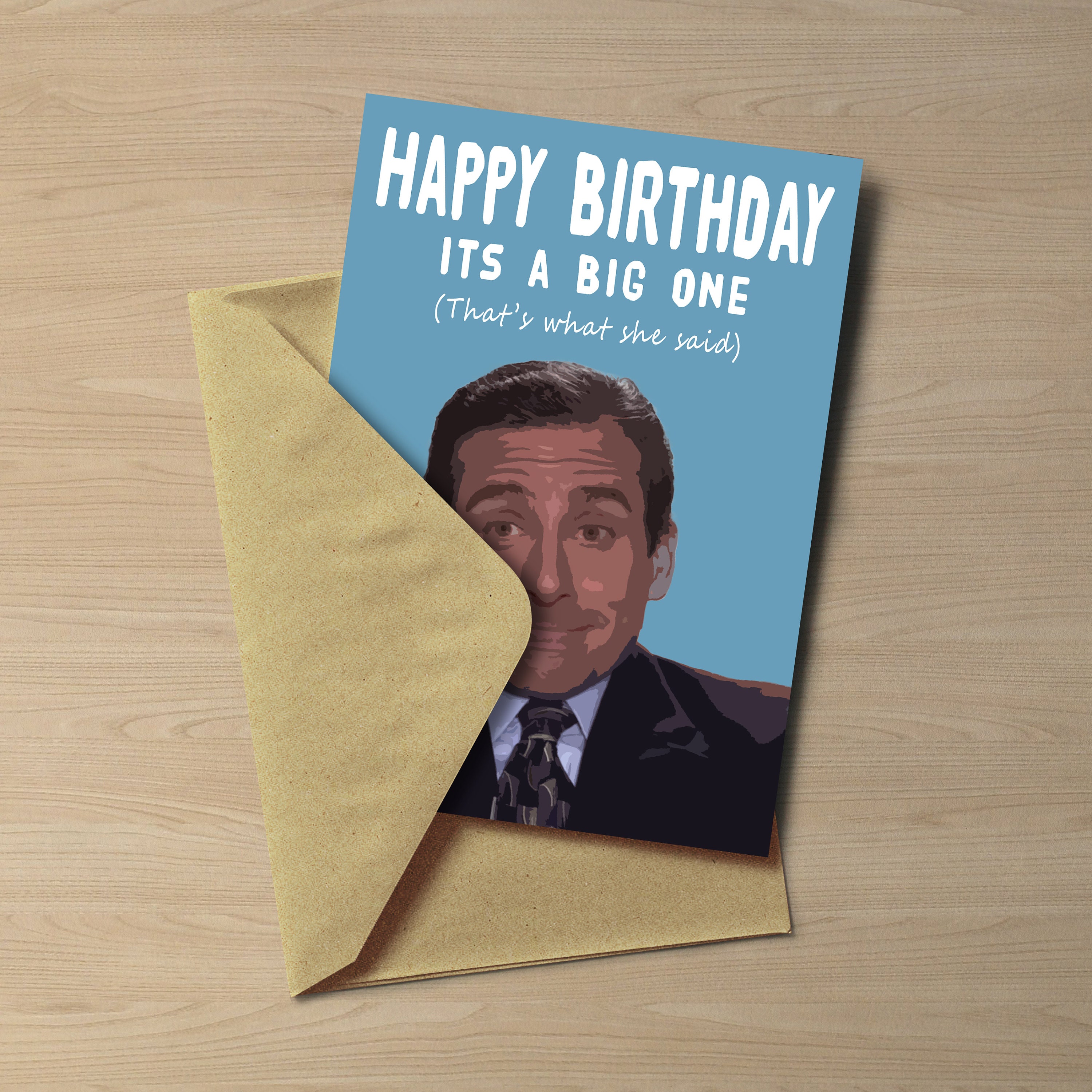 Michael Scott Birthday Card the Office US Birthday Card | Etsy UK