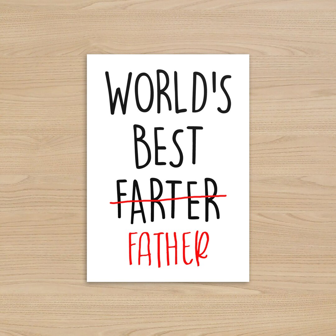 Worlds Best Farter Card | Funny Card, Joke Gift | Funny Birthday Card ...