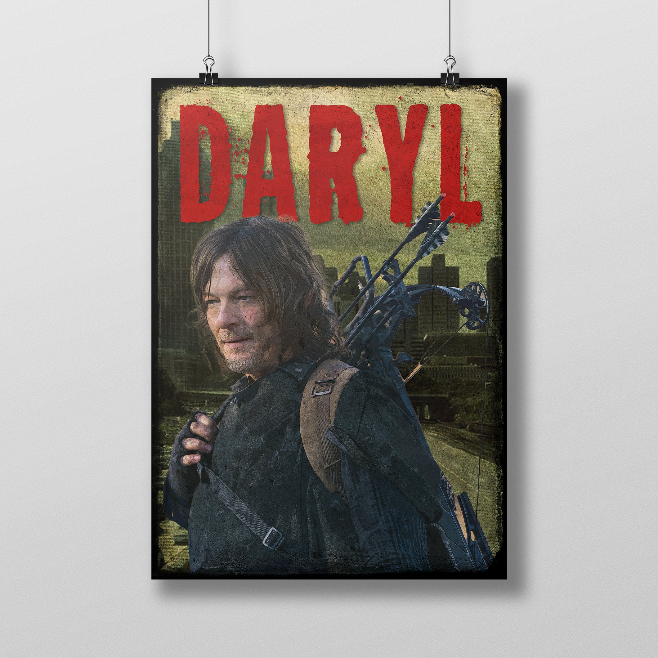 The Walking D - Daryl Poster | Daryl Dixon Wall Art | Norman Reedus