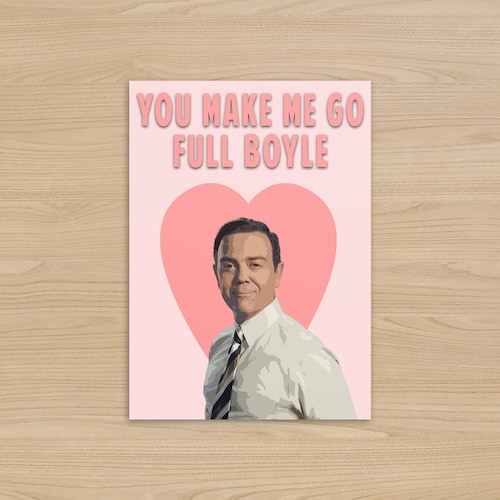 Charles Boyle Love Heart Card You Make Me Go Full Boyle - Etsy