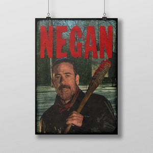 The Walking Dead Negan Poster Negan Smith, Lucille Wall Art Jeffrey ...