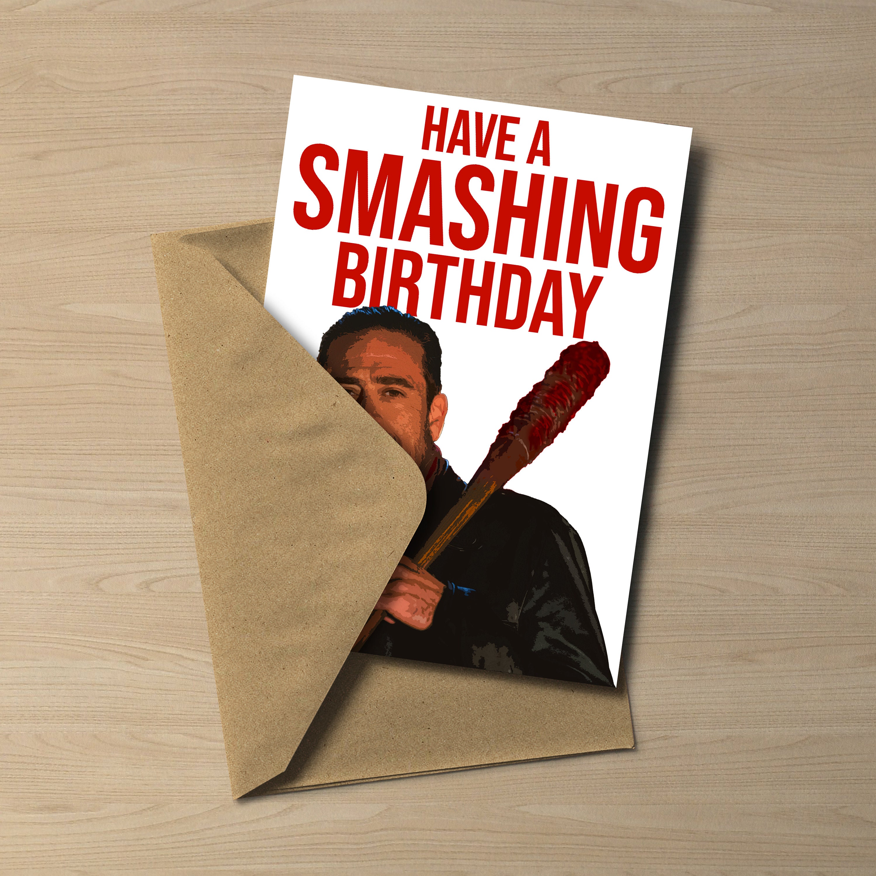 Negan Smith Birthday Card Have a Smashing Birthday the - Etsy