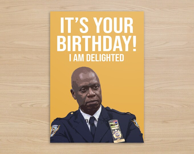 Brooklyn Nine Nine Christmas Card Captain Holt I Am Ecstatic Card ...